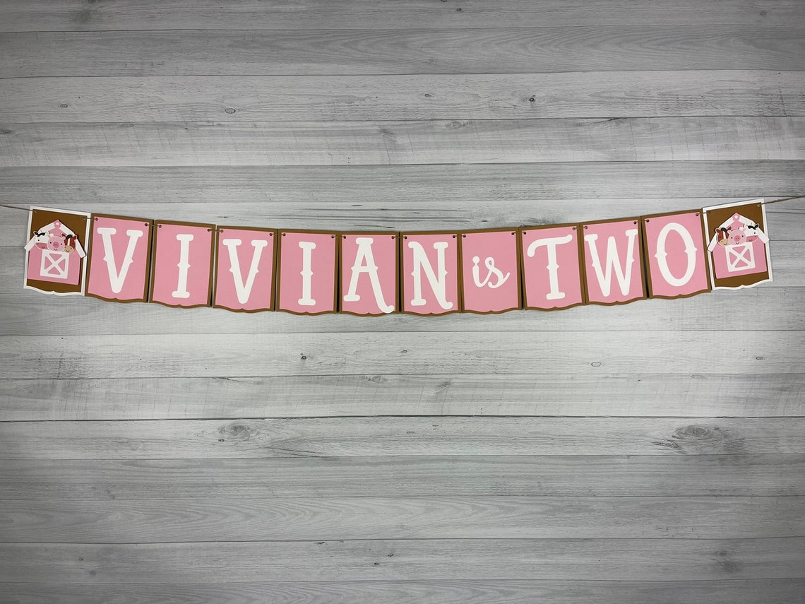 Barn Name Banner Name & Age Farm Banner Farm Birthday - Etsy