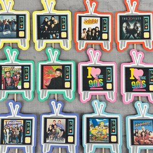 90's TV Shows Cupcake Toppers - 1990's Party - Retro 90's Party ...