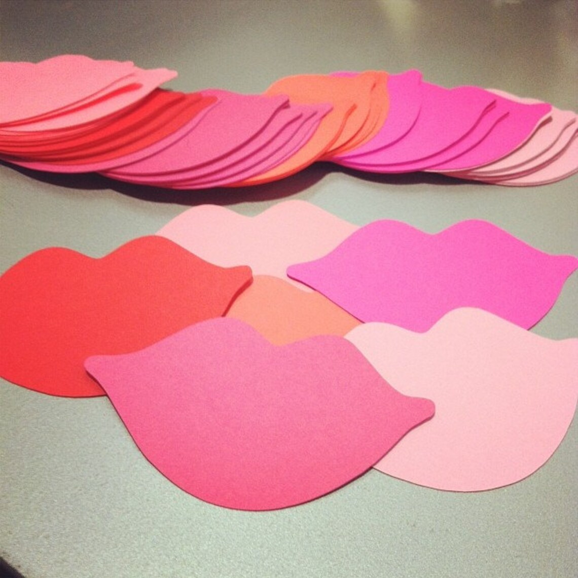25 Lip Die Cuts Large Lips Die Cuts punches DIY | Etsy