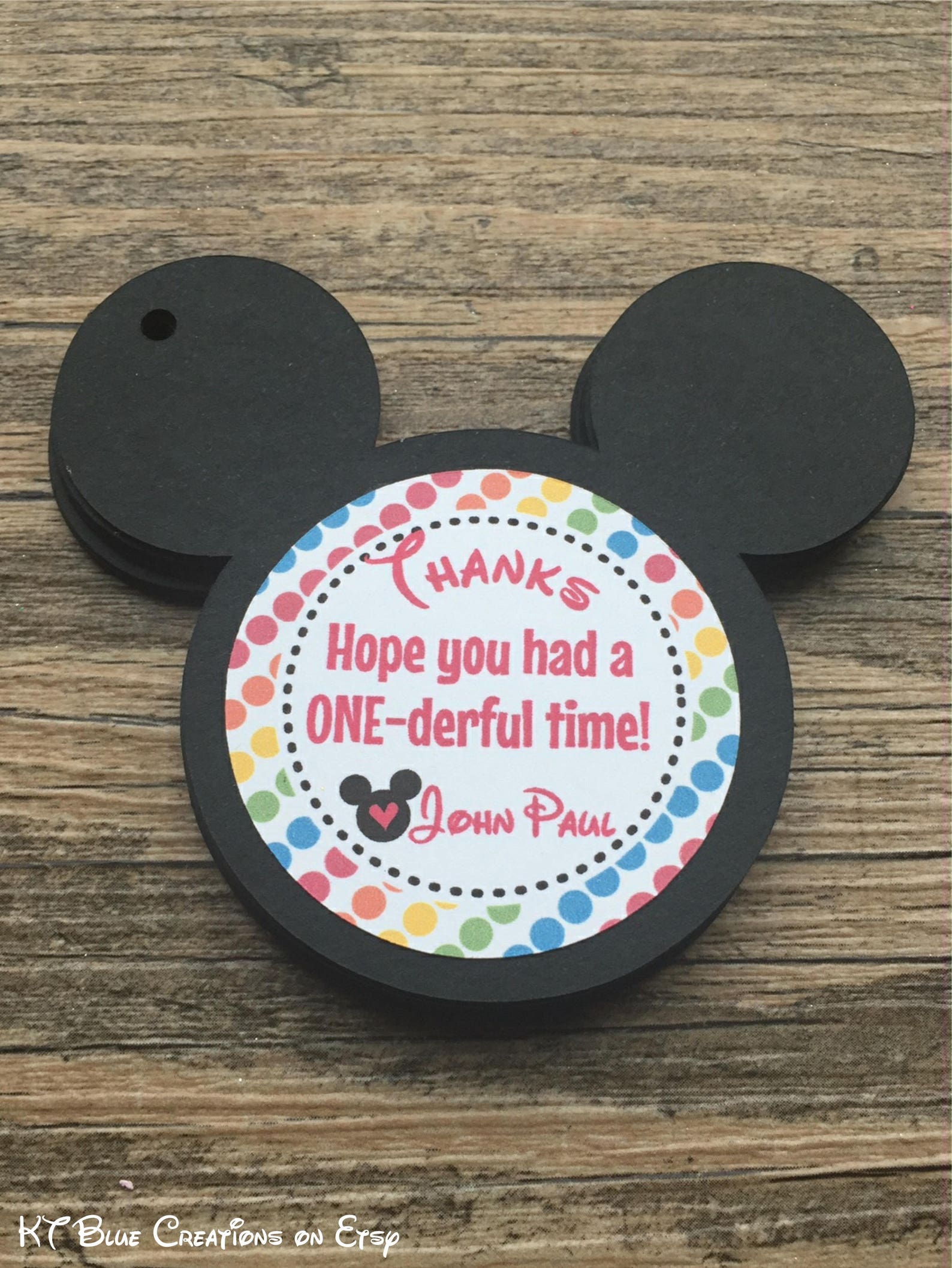 Mickey Mouse FIRST BIRTHDAY Favor Tags Thank You Tags Gift - Etsy