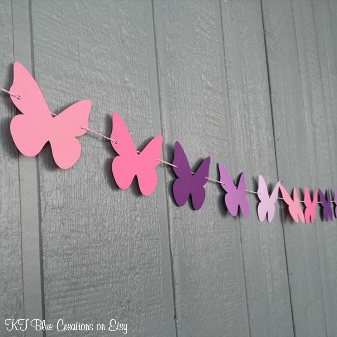 Butterfly Garland - Butterfly Birthday Banner - Butterfly Shower ...