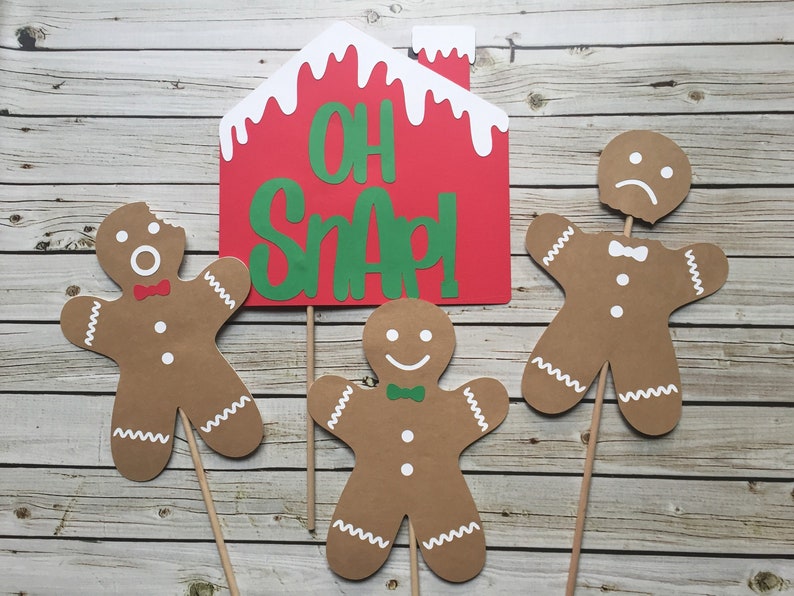 Gingerbread Men Photo Props - Christmas Party - Holiday Party Photo ...