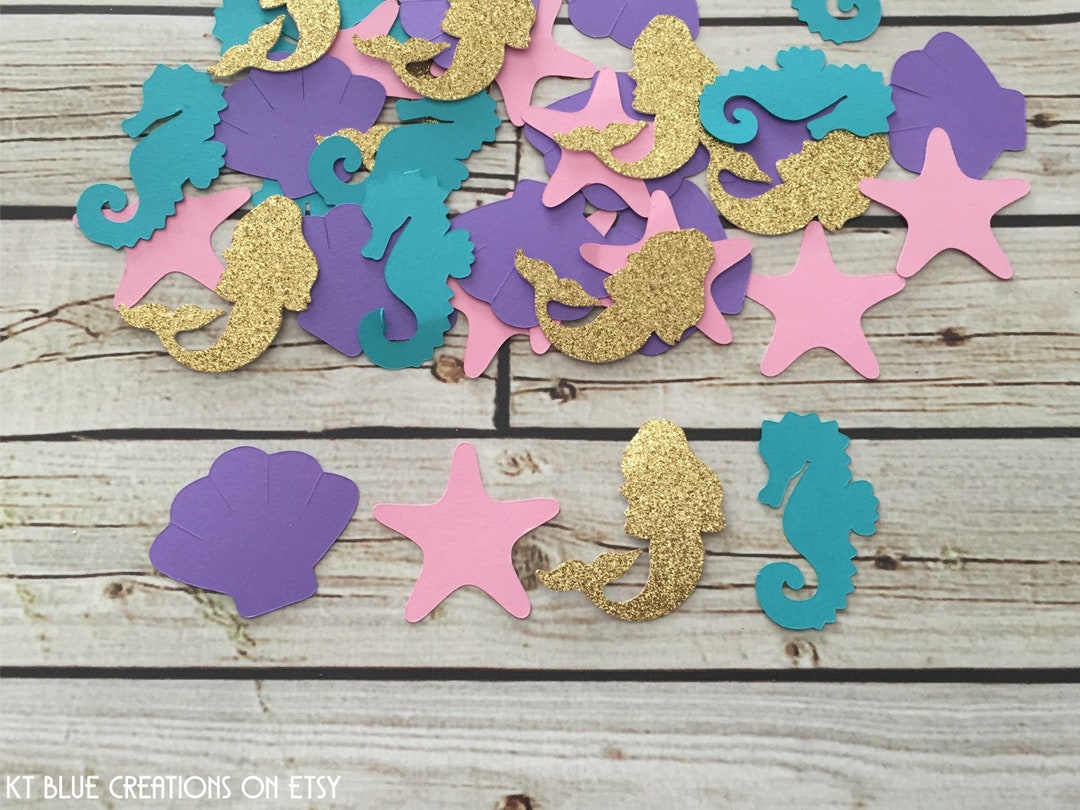 Mermaid Confetti - 1.5 Inches - Mermaid Birthday - Mermaid Party ...