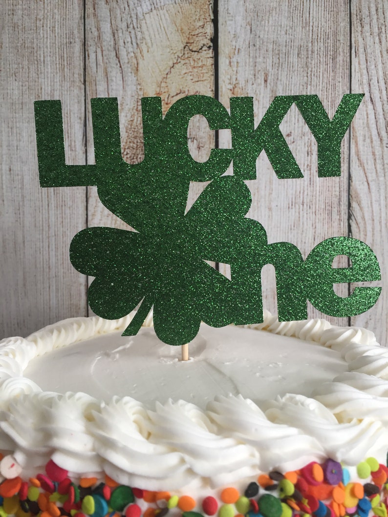 LUCKY ONE Clover Cake Topper - Clover Birthday Cake Topper - St Patty ...