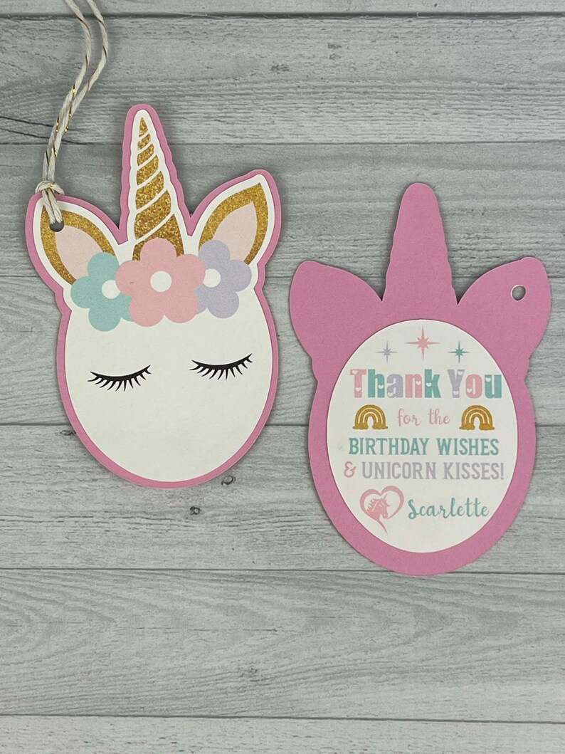 Unicorn Favor Tags - Unicorn Birthday - Unicorn Face Favor Tags ...