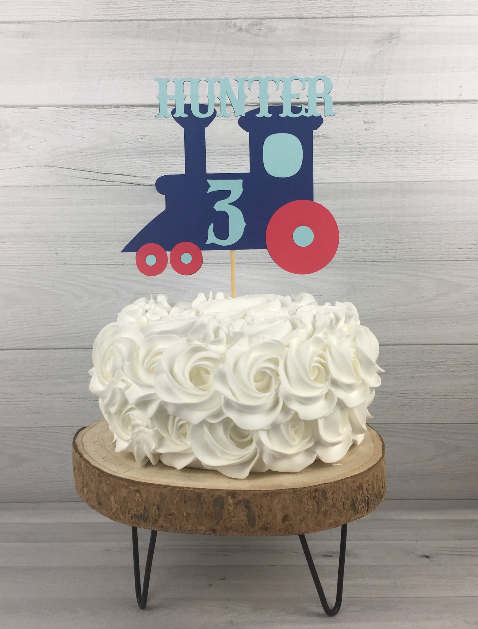 TRAIN Cake Topper With Name & Age Train Birthday Railroad - Etsy