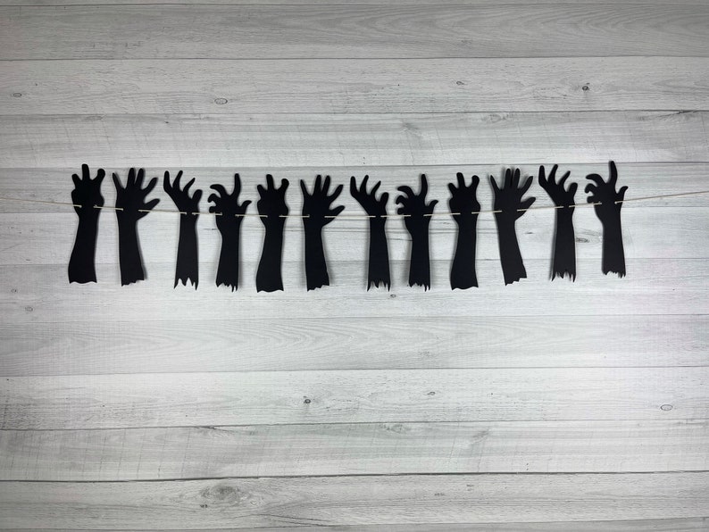 ZOMBIE HANDS Garland Zombie Arm Banner Halloween Zombies - Etsy