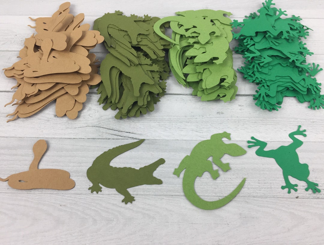 Reptile Confetti -reptile Birthday -reptile Baby Shower - Snake/frog ...