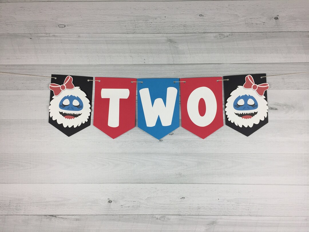 Yeti Girl Highchair Banner - Yeti Birthday - Christmas Yeti Banner ...