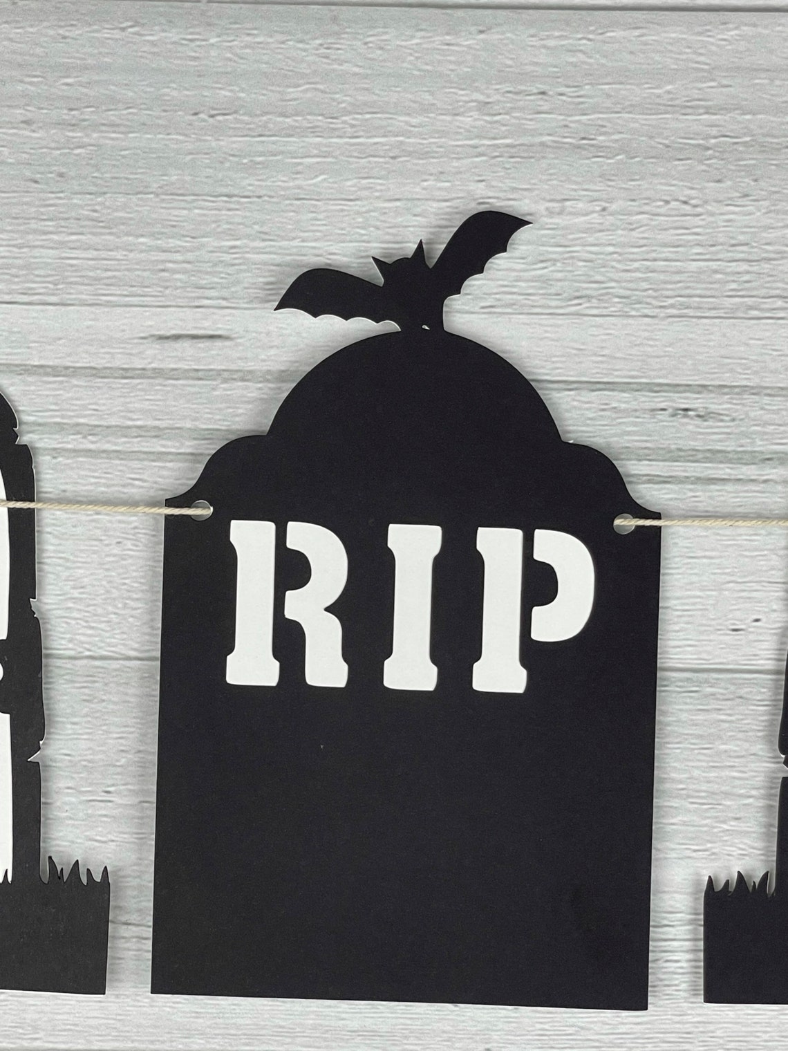GRAVEYARD TOMBSTONE Garland Tombstone Banner Halloween | Etsy