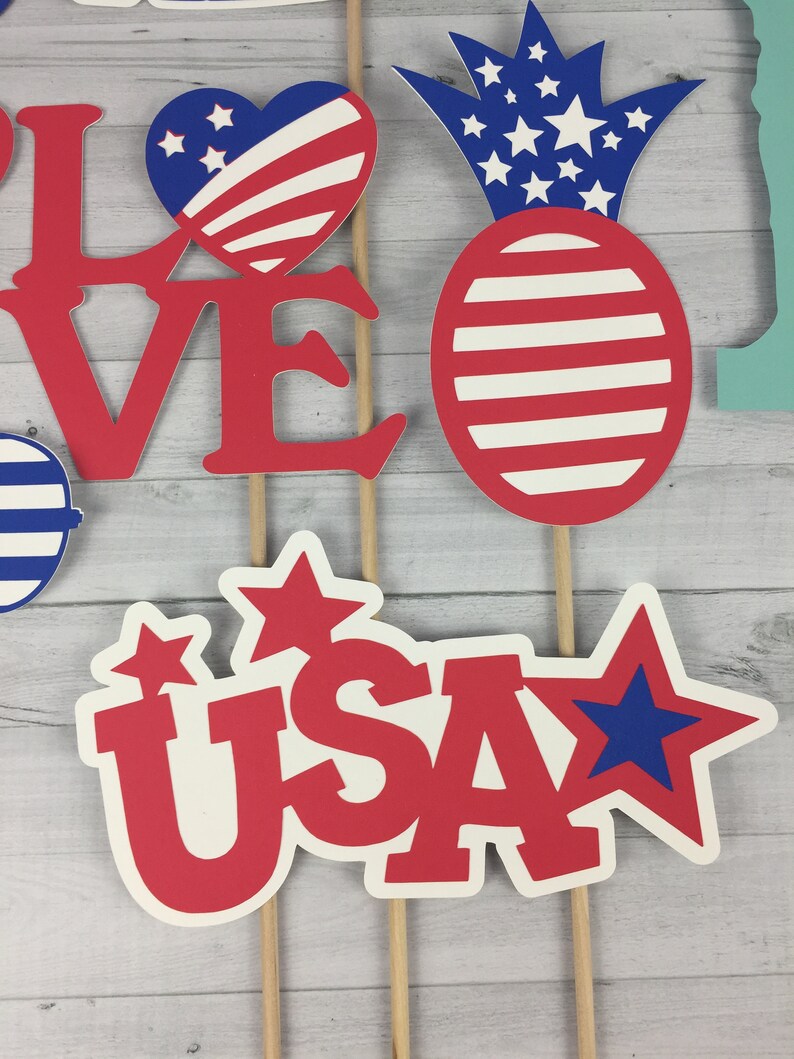 4th of July Photo Props America Photo Props Photobooth | Etsy