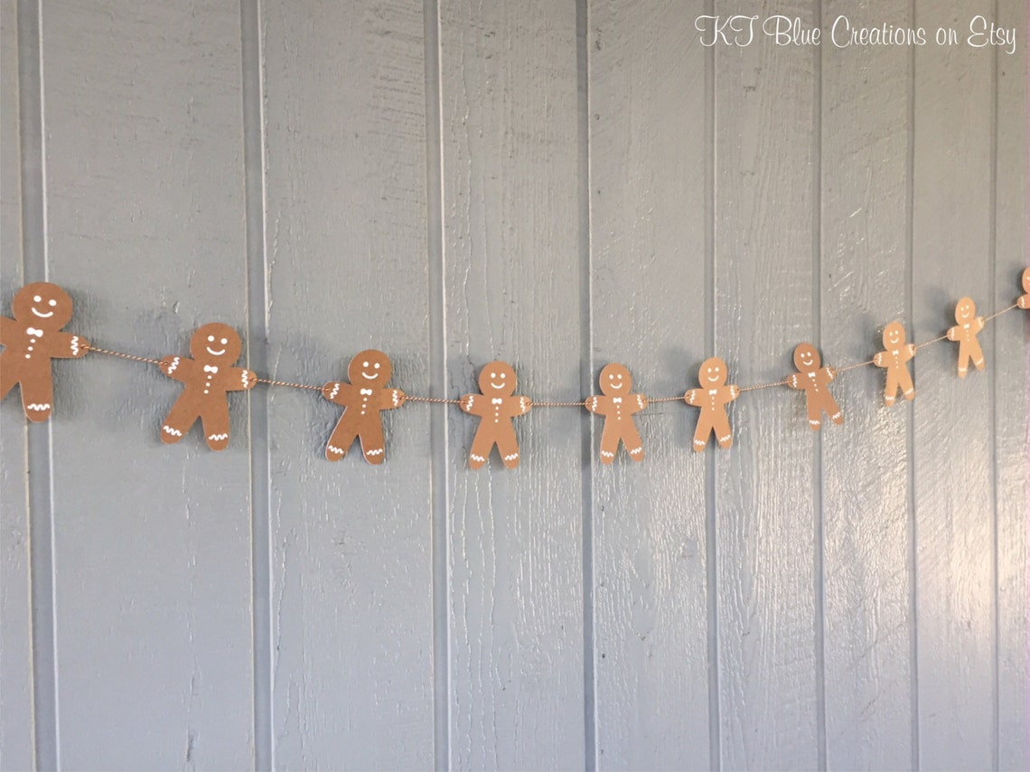 Gingerbread Cookie Garland -holiday Cookie Banner -gingerbread Banner ...