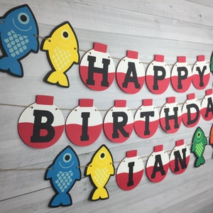 FISHING Birthday Banner -personalized Banner - Fishing 1st Birthday ...