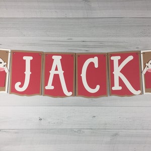 Barn NAME Banner - Farm Birthday - Farm Animal Banner - Red Barn Banner ...