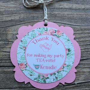 Tea Party Favor Tags - Tea Party Birthday - Teapot/teacup Birthday Tags ...
