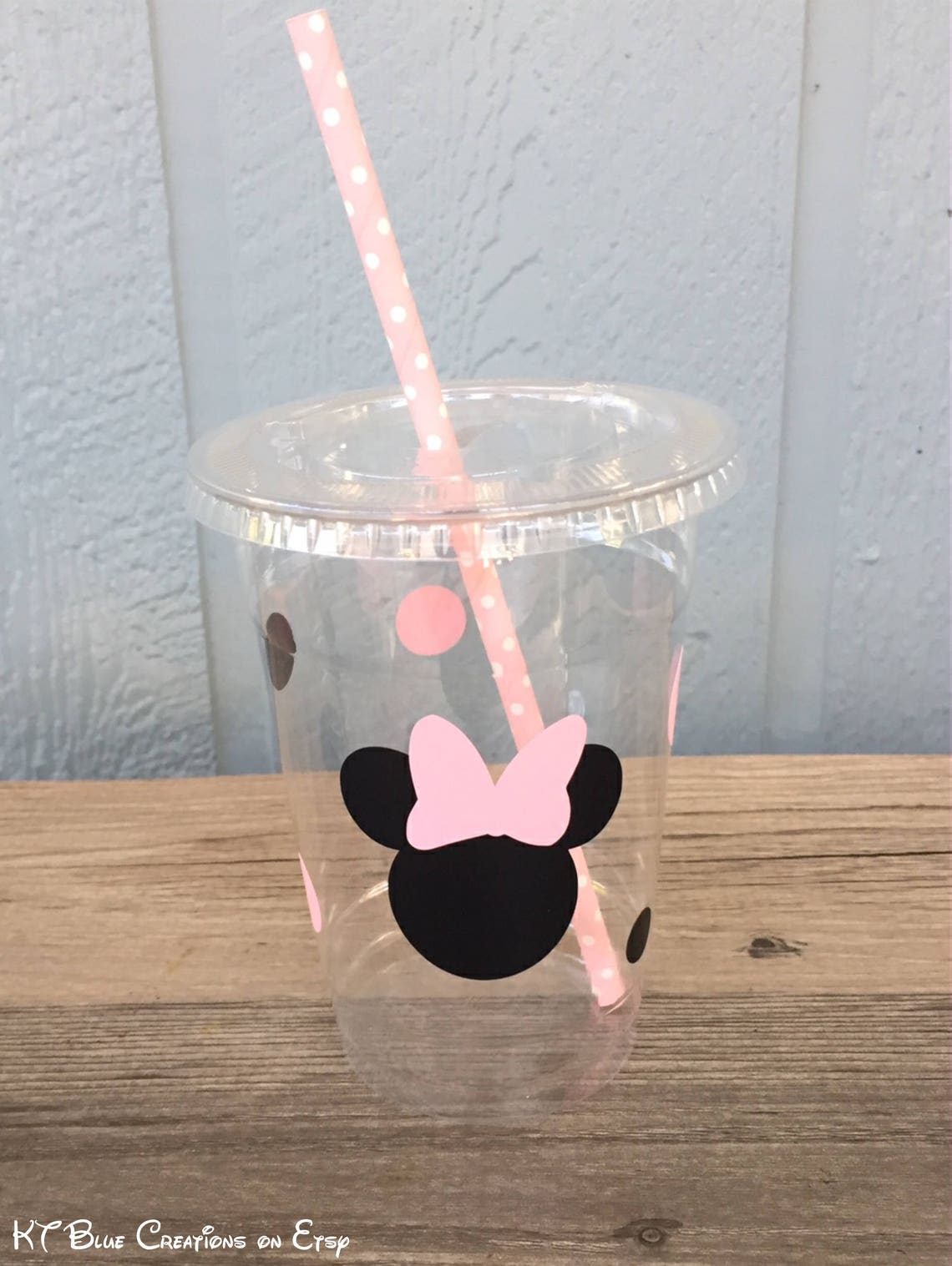 Minnie Mouse Party Cups Light Pink & Black Disposable - Etsy