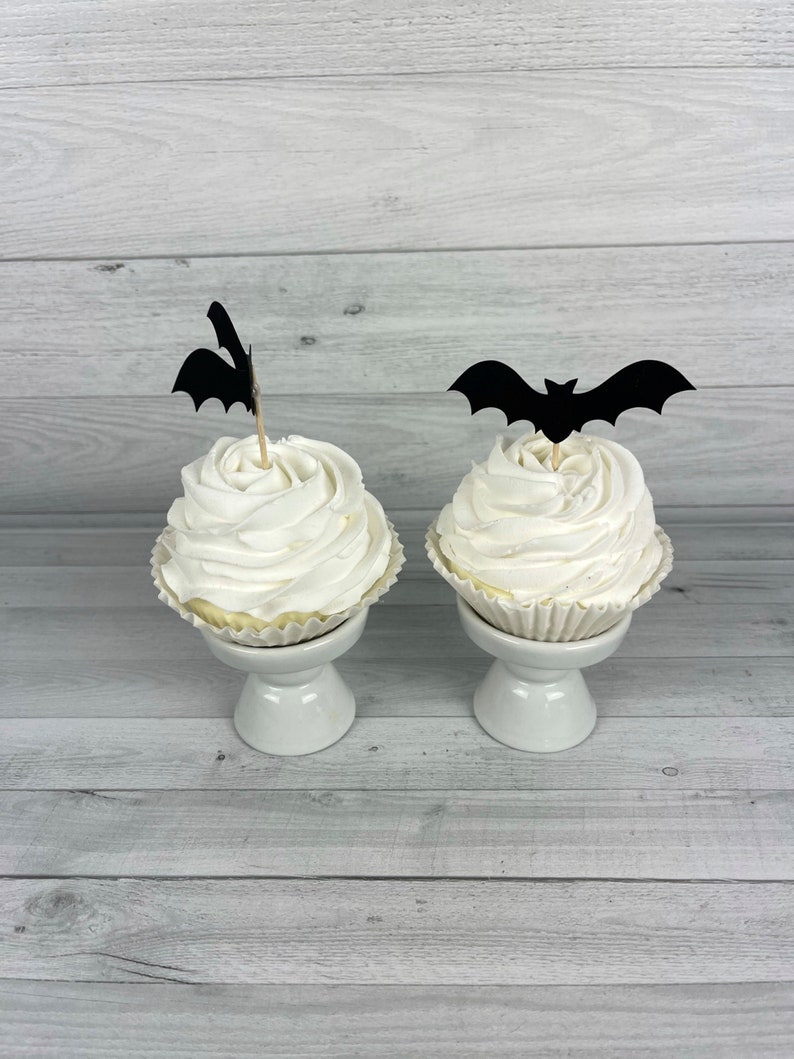 BAT Cupcake Toppers Halloween Cupcake Picks Food Picks | Etsy