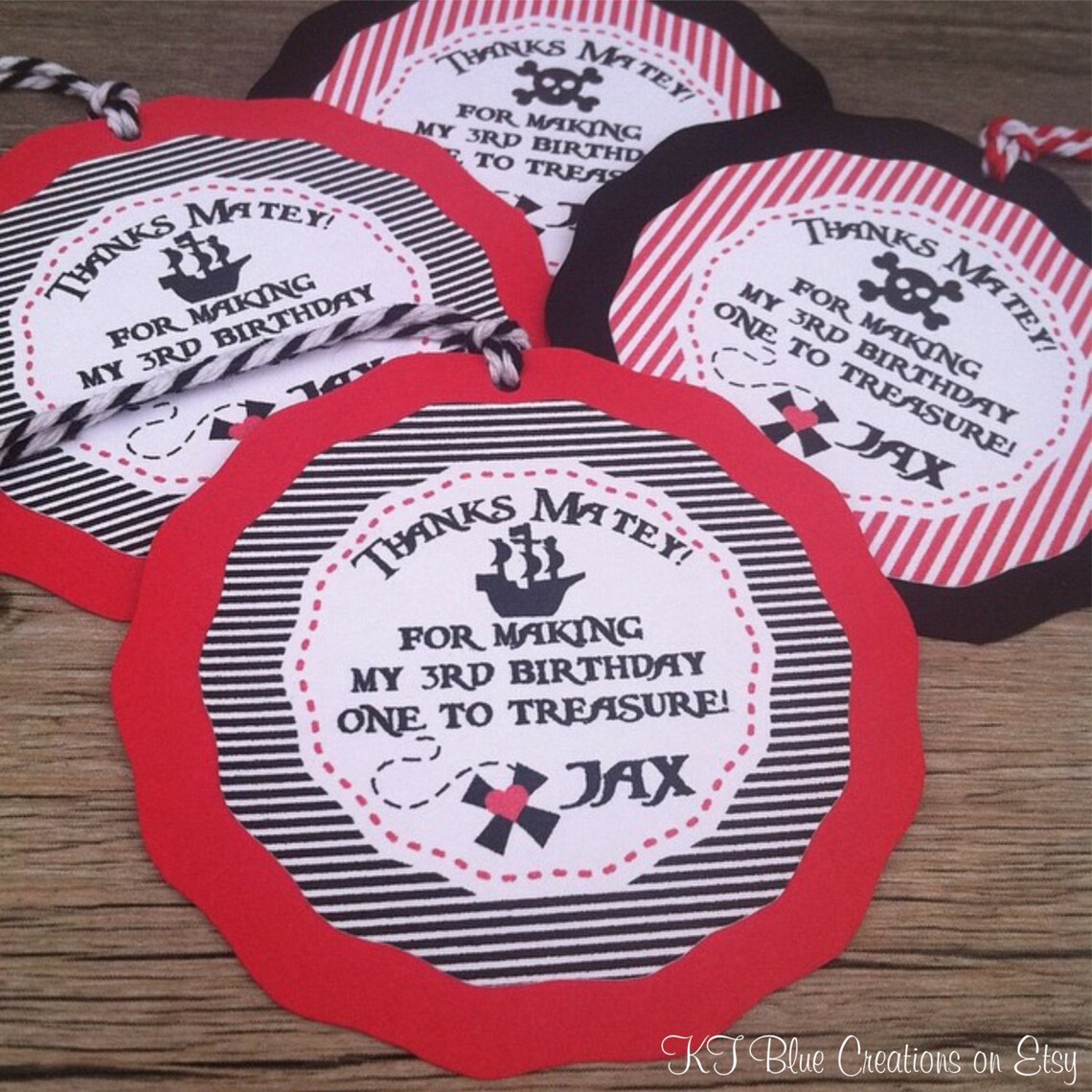 Pirate Favor Tags Pirate Birthday Pirate Party Tags - Etsy