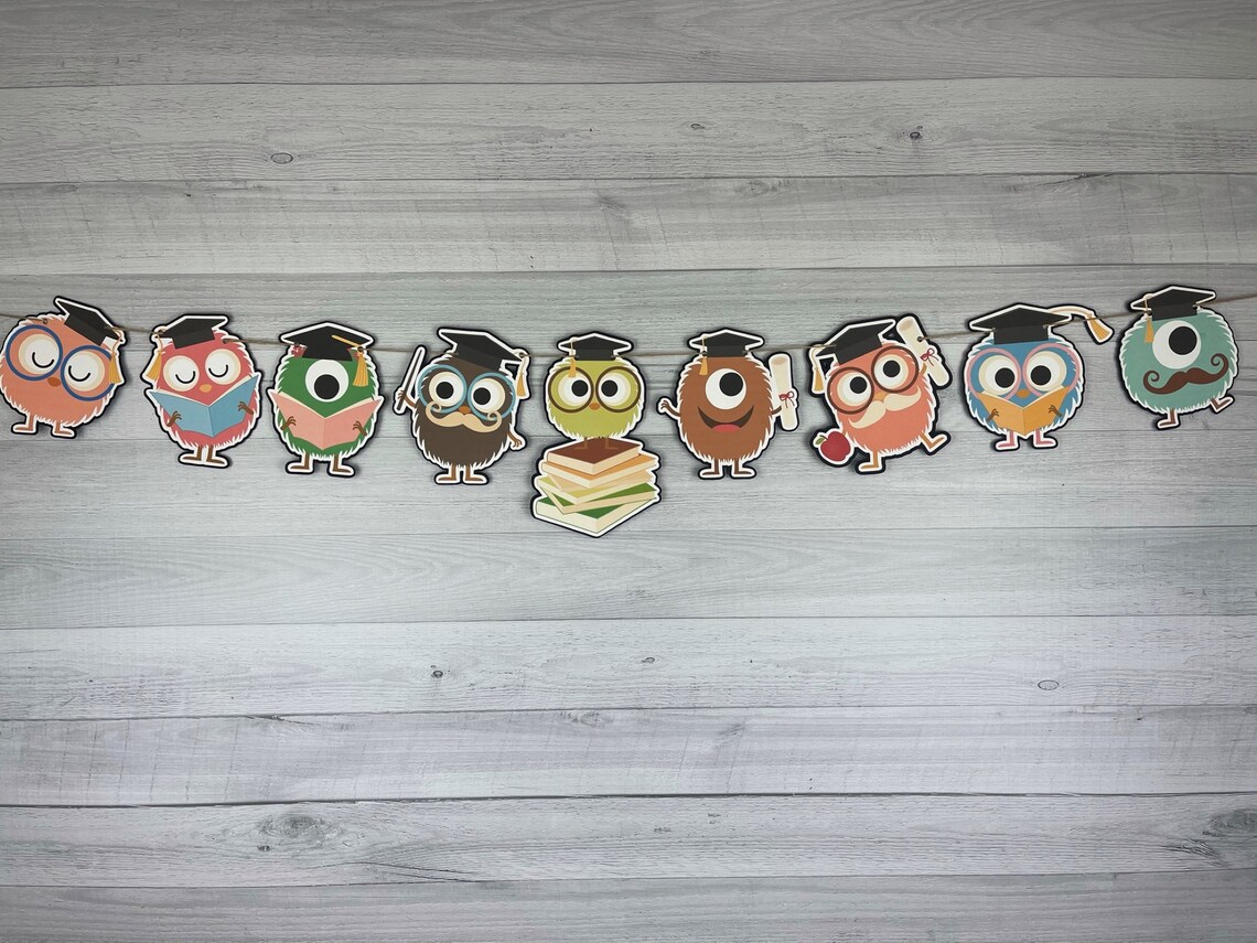 Cute Monster Graduation Garland Elementary School Grad 1st - Etsy