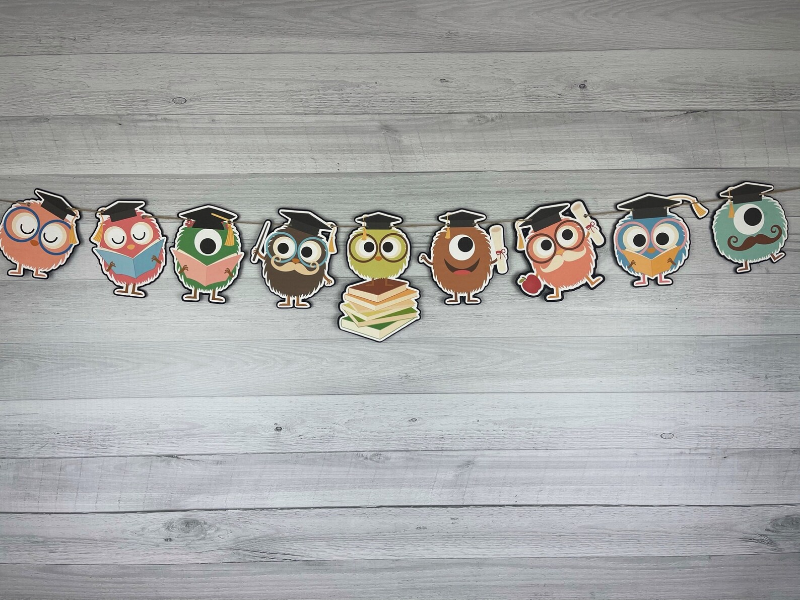 Cute Monster Graduation Garland Elementary School Grad 1st | Etsy