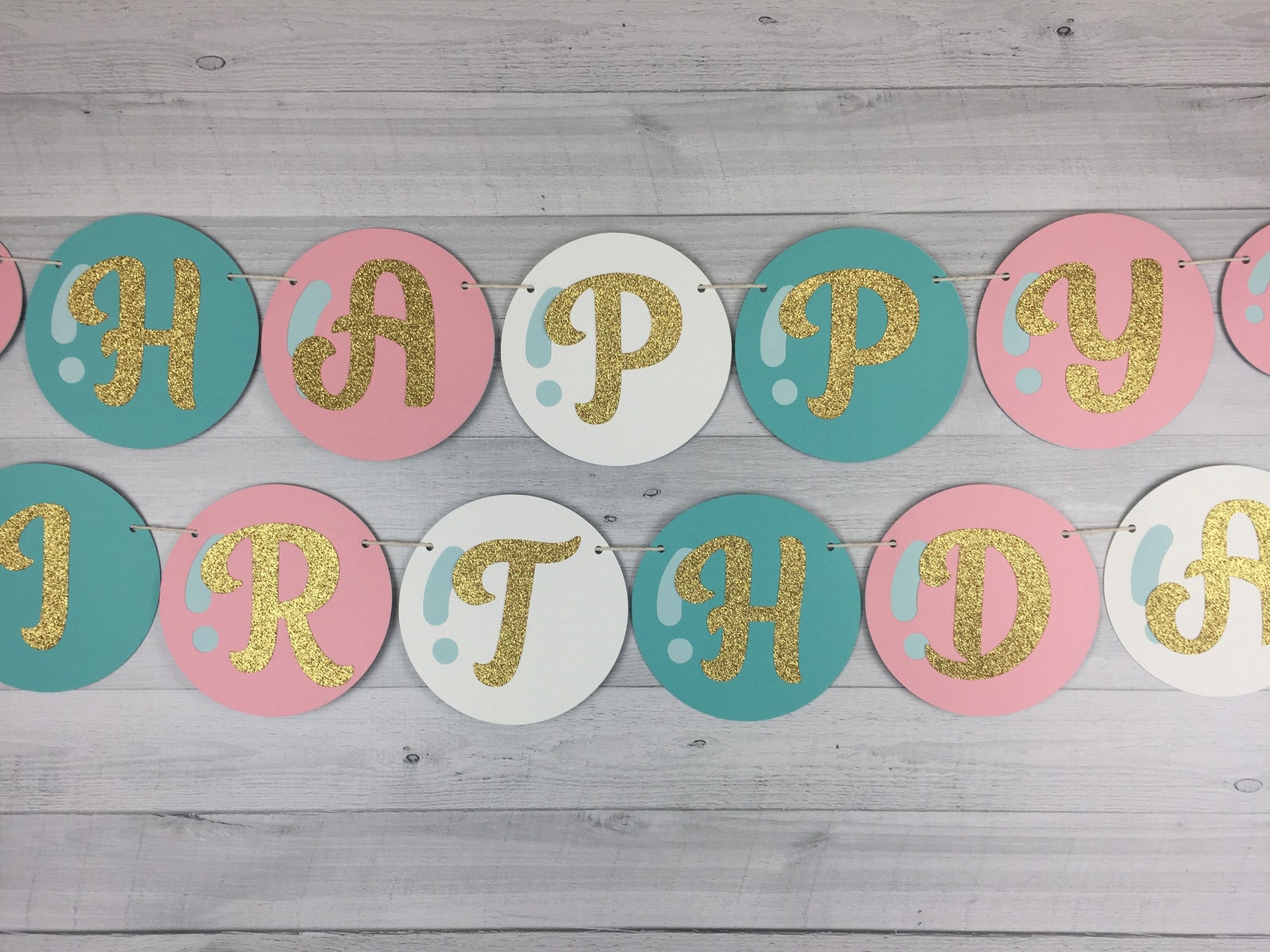 Bubbles Birthday Banner Bubble Birthday Cute Bubble Party Mermaid ...