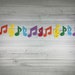 Rainbow Music Note Garland Kids Music Party Rainbow Notes - Etsy