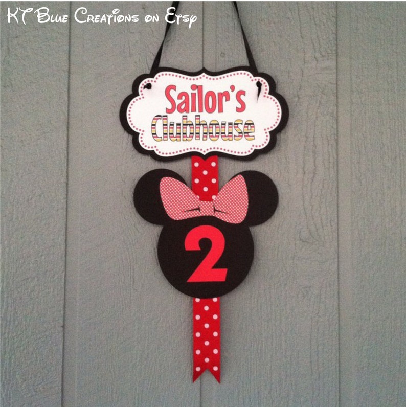 Minnie Mouse Clubhouse Sign Minnie Welcome Sign Minnie - Etsy