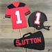 5-piece FOOTBALL Photo Booth Props Personalized Custom Colors First ...