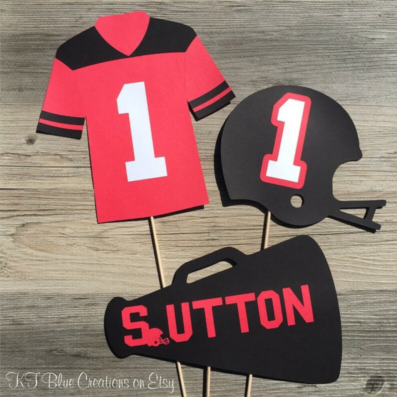 5-piece FOOTBALL Photo Booth Props Personalized Custom - Etsy