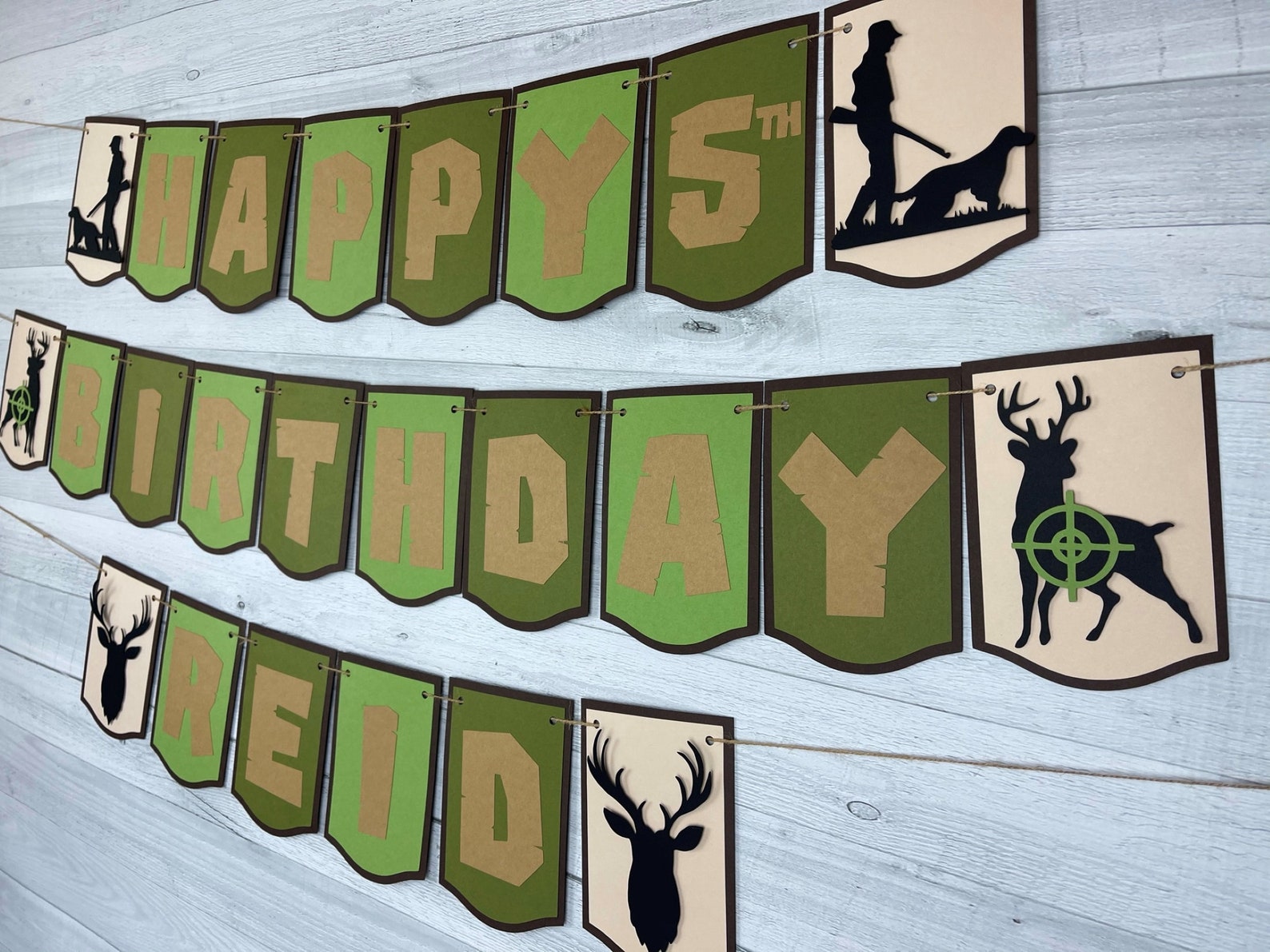 Deer Hunting Birthday Banner Hunting Party Decorations | Etsy