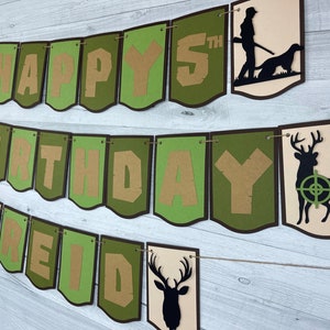 Deer Hunting Birthday Banner - Hunting Party Decorations - Little ...
