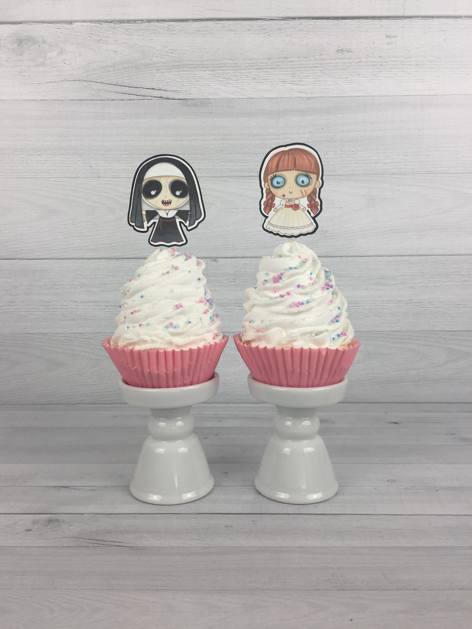 Horror Movie Cupcake Toppers Cute Horror Toppers Choose | Etsy