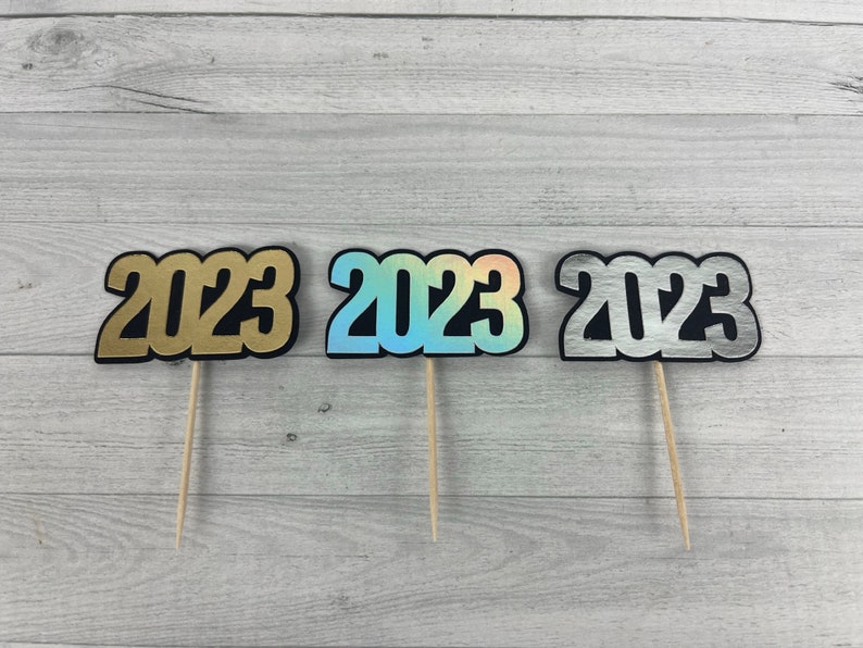 2023 Cupcake Toppers 2023 NYE Toppers New Year's Eve - Etsy