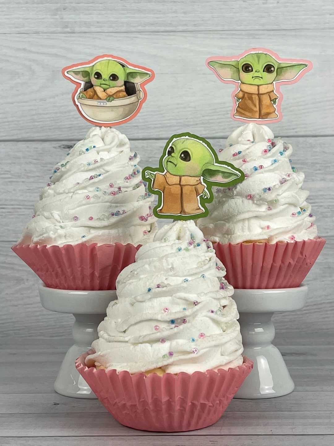 Girl Baby Alien Child Cupcake Toppers - Alien Birthday - the Child ...