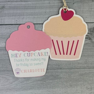 Cupcake Favor Tags - Cupcake Birthday - Cupcake Party Tags - Cute as A ...