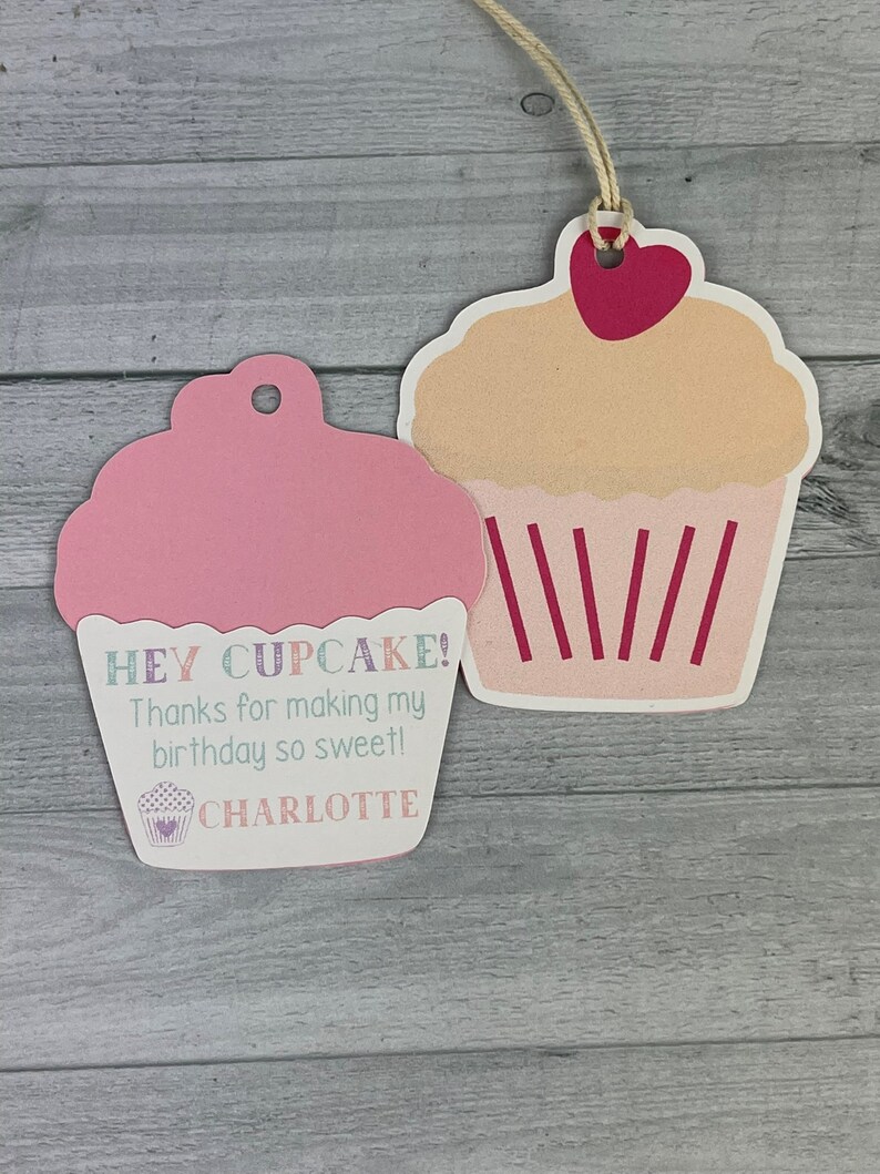 Cupcake Favor Tags Cupcake Birthday Cupcake Party Tags - Etsy