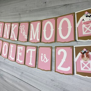 Oink Baa Moo Birthday Banner - Farm Animal Banner - Barn Birthday ...