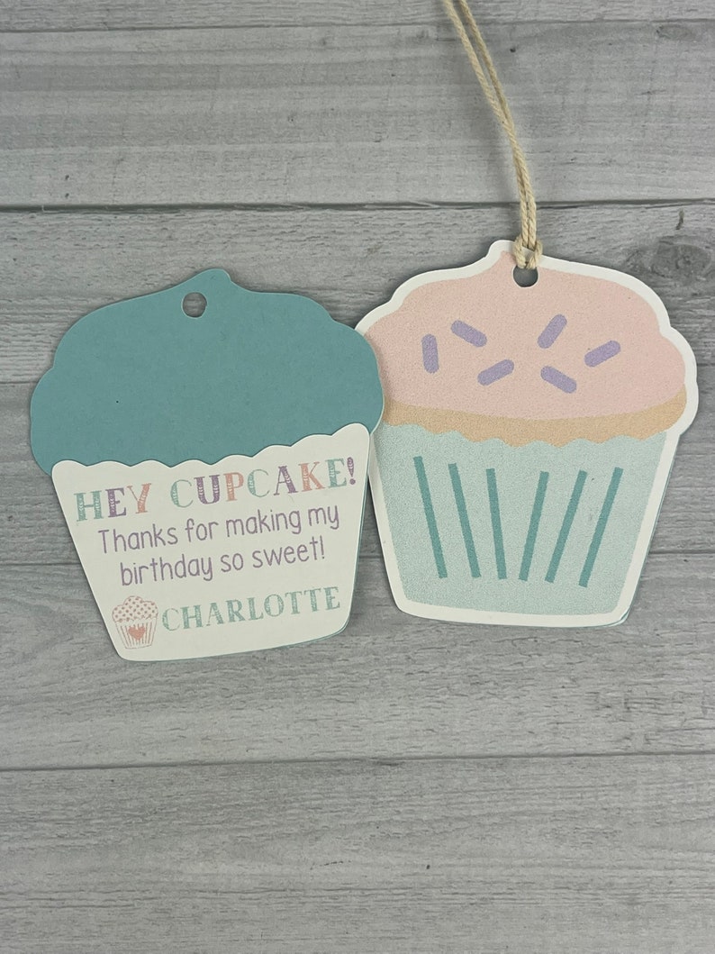 Cupcake Favor Tags Cupcake Birthday Cupcake Party Tags - Etsy
