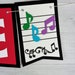 Rainbow Music Note NAME Banner - Kids Music Party - Rainbow Notes ...