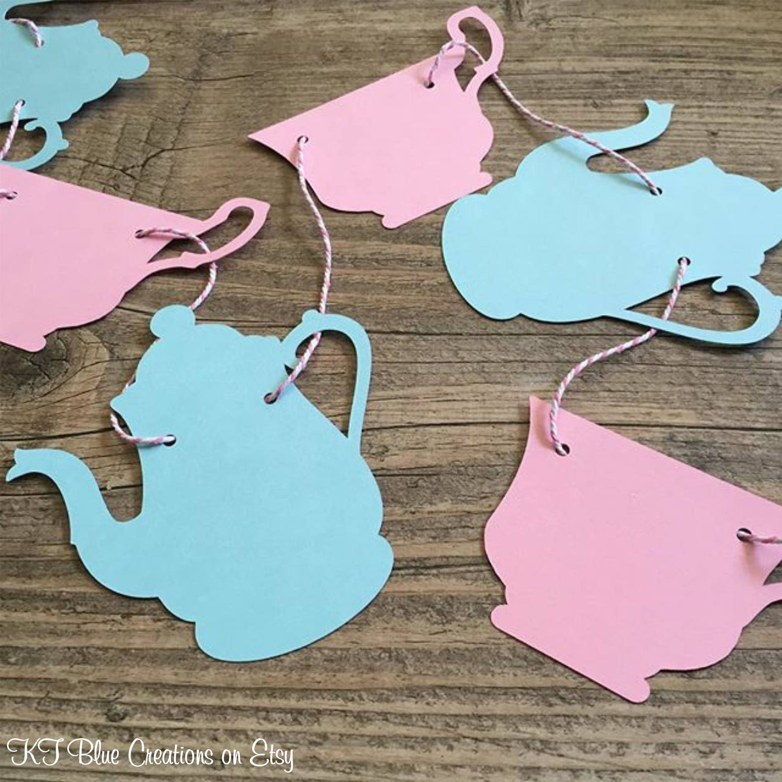 Tea Party Garland - Tea Party Banner - Teapot Banner - Teacup Banner ...