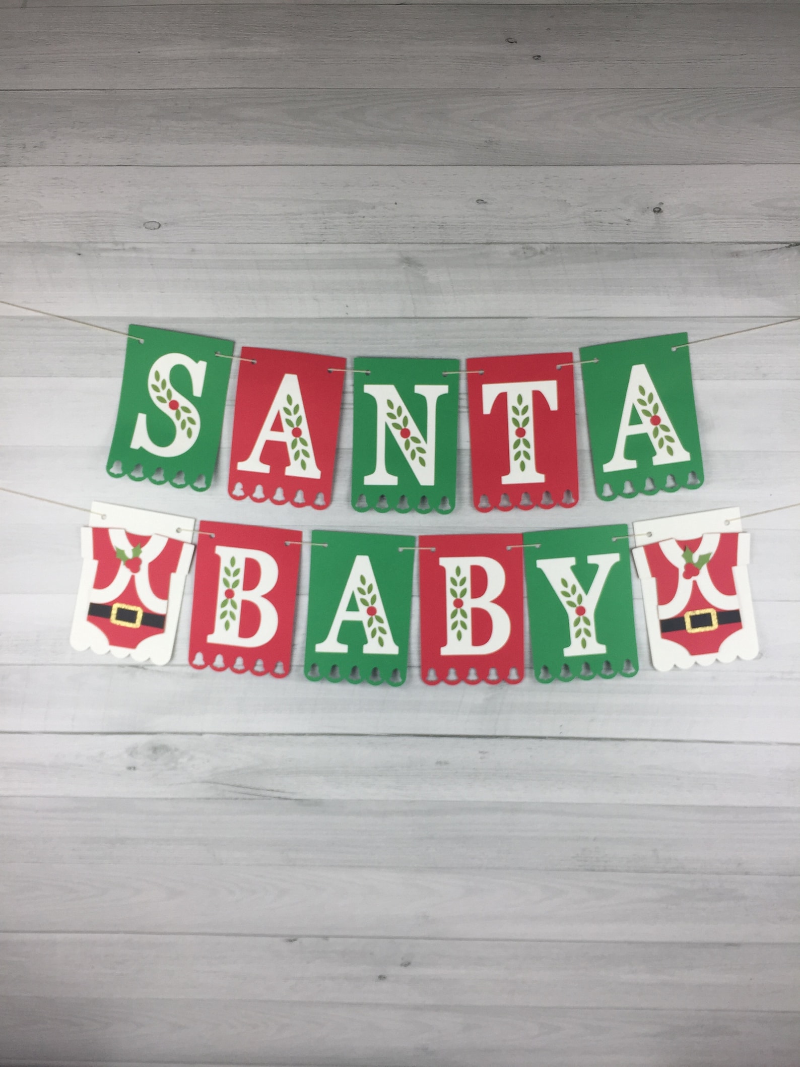 SANTA BABY Banner Baby Shower Banner Christmas Baby Shower - Etsy