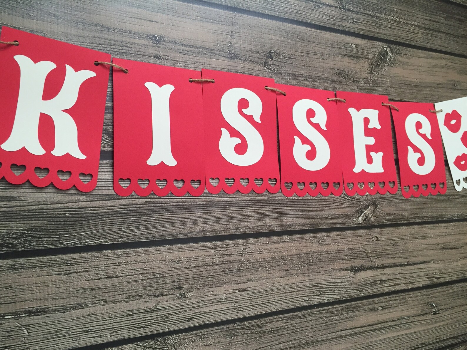 KISSES Banner Valentine's Day Banner Kissing Booth - Etsy UK