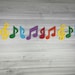 Rainbow Music Note Garland - Kids Music Party - Rainbow Notes Birthday ...