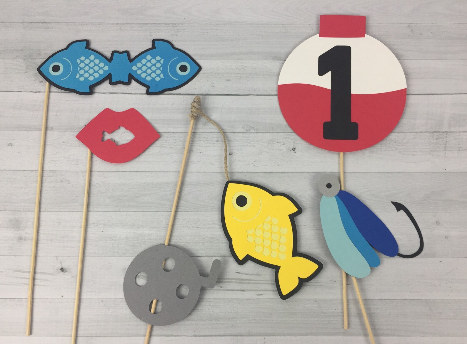 FISHING Photo Props Fishing Birthday Props 1st Birthday | Etsy