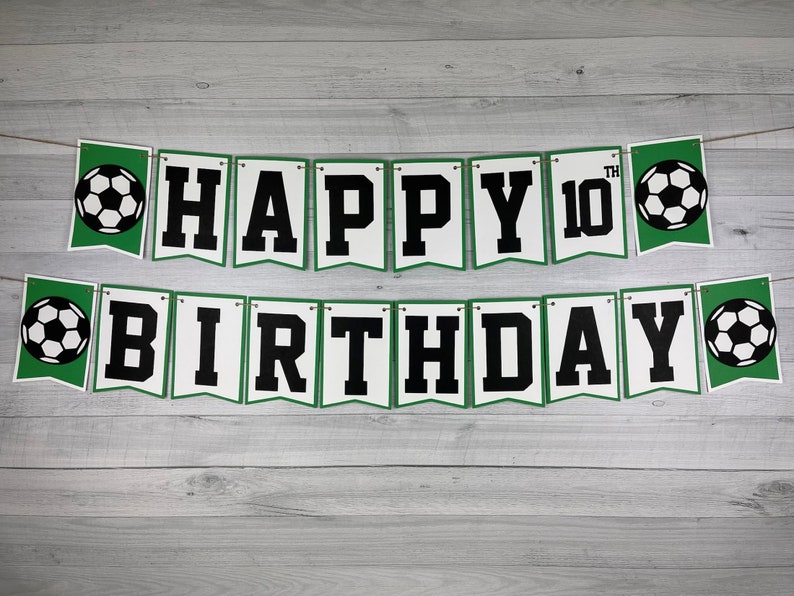 Soccer Birthday Banner Soccer Party Decorations Soccer | Etsy