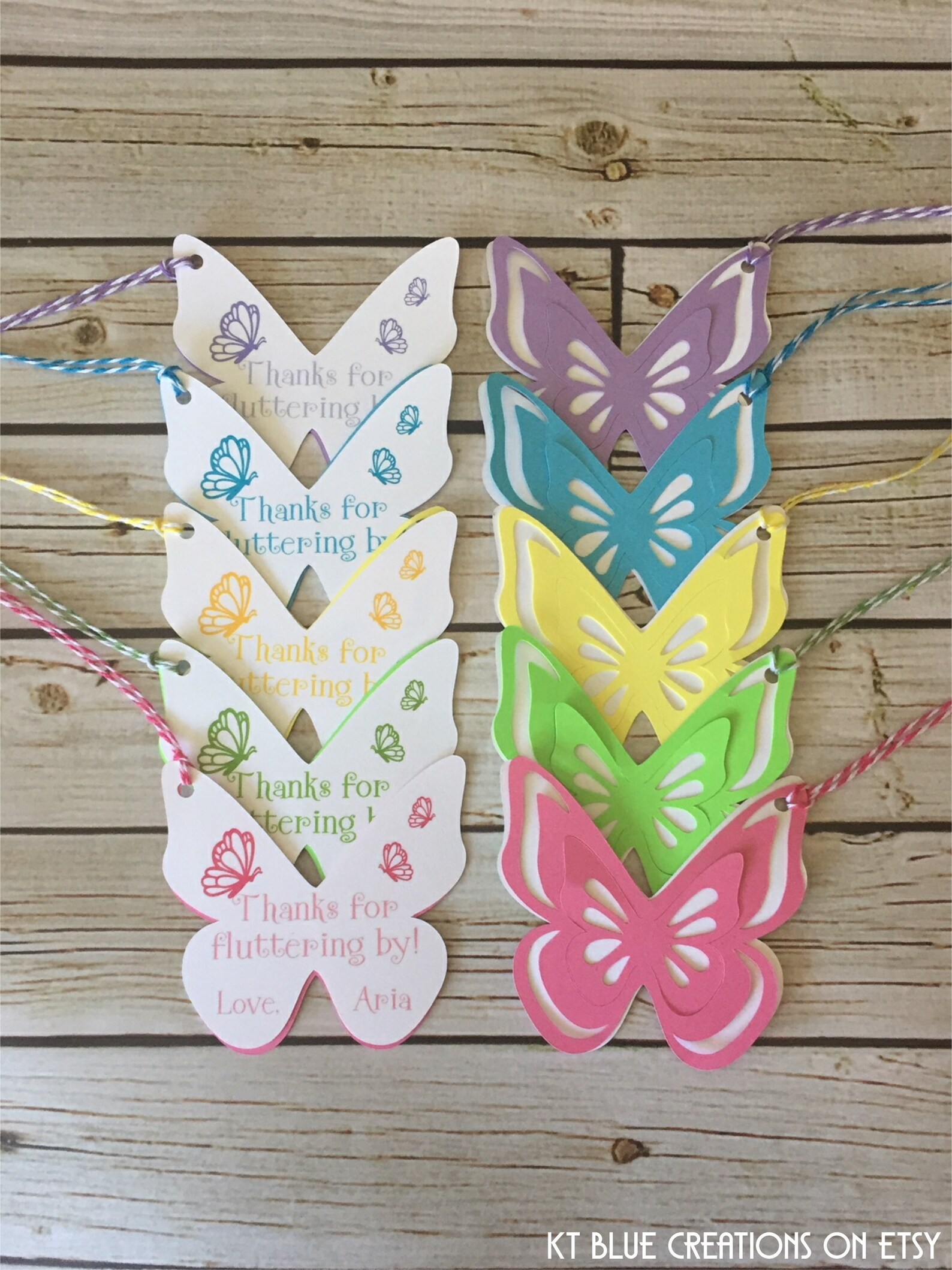 Butterfly Favor Tags Butterfly Birthday Butterfly Party | Etsy