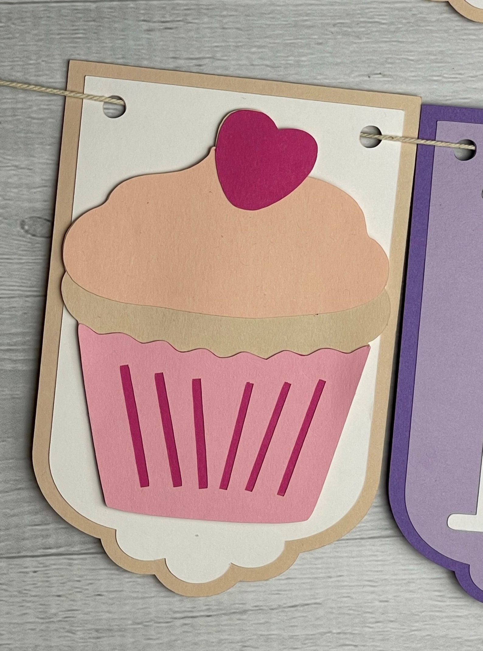 Cupcake Birthday Banner Cute as A Cupcake Party Sweet One | Etsy