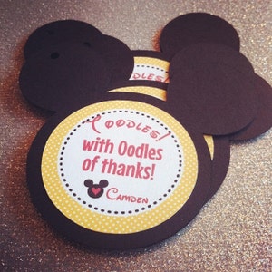 Mickey Favor Tags - Mickey Mouse Birthday - Red/black/yellow - Classic ...