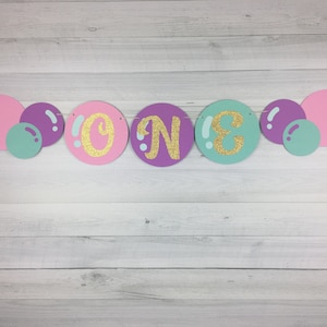 Bubbles Highchair Banner - Bubble Birthday - Girl Bubble Party ...