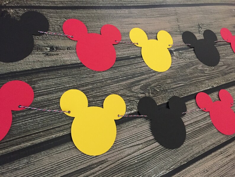 Mickey Garland Mickey Banner Mickey Head Garland Mickey | Etsy